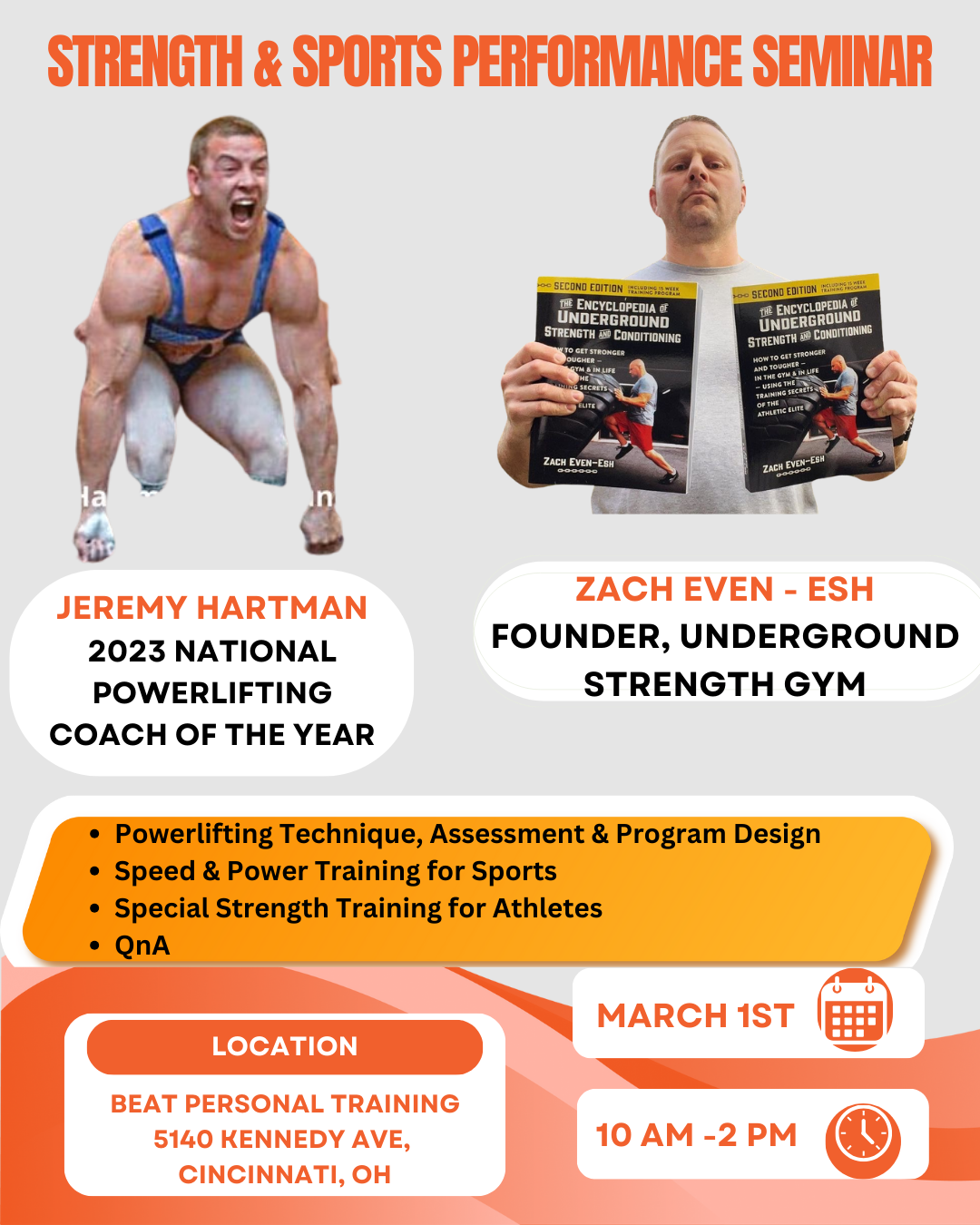 Cincinnati Seminar: Jeremy Hartman & Zach Even - Esh | Sports ...
